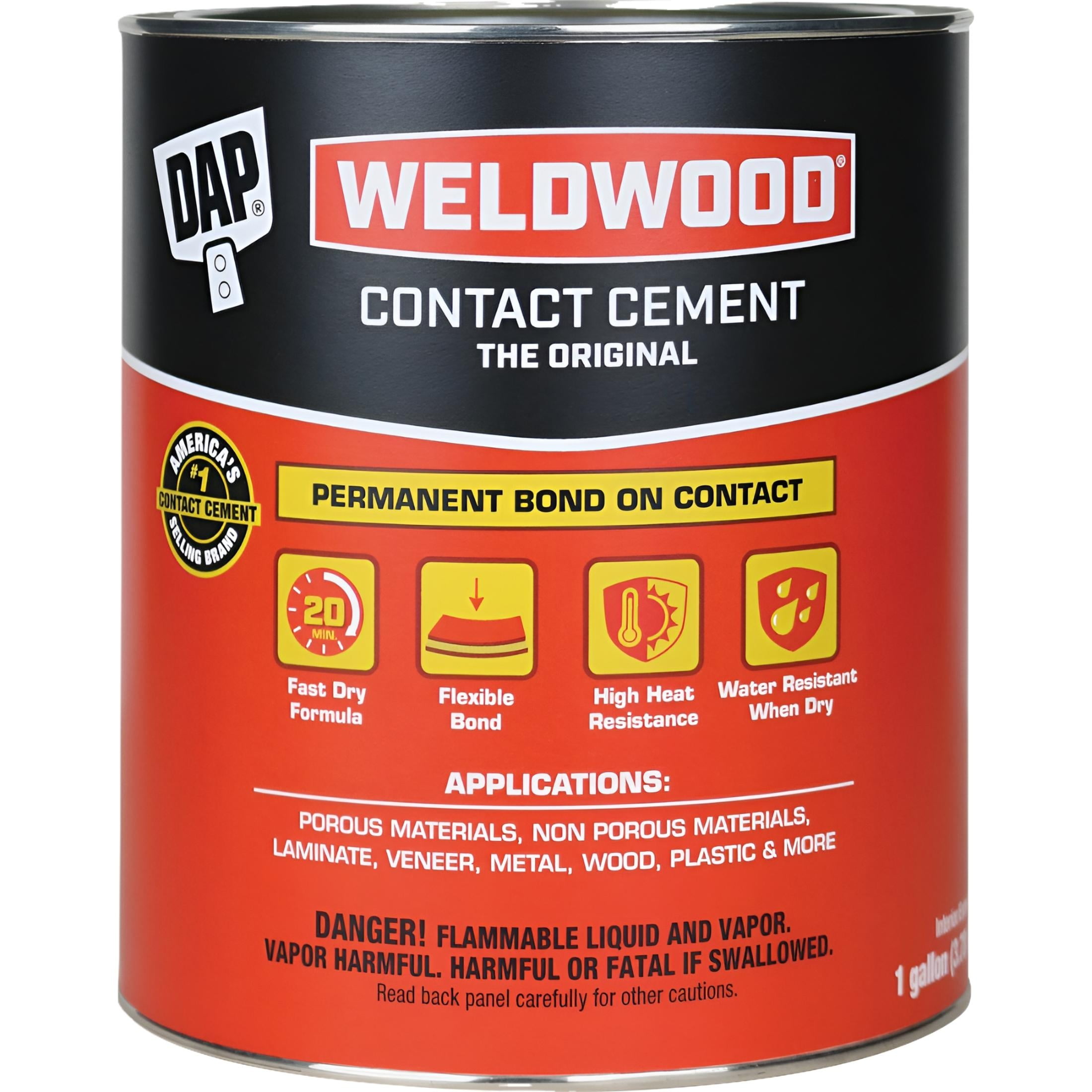 Dap Weldwood Original Contact Cement, High Strength Bonding, Heat ...