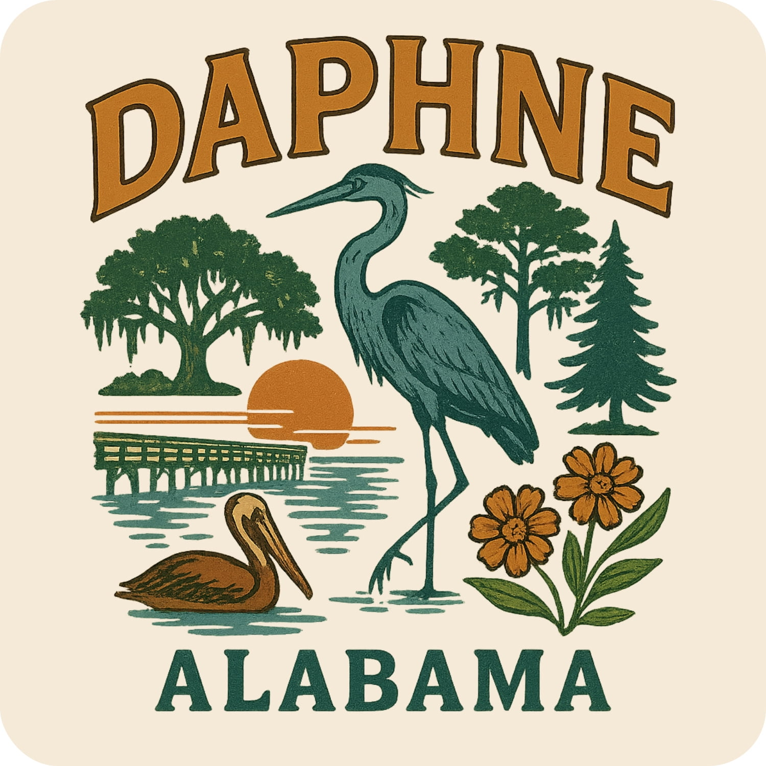Daphne Alabama Keepsakes Souvenir Vinyl Sticker – Destination Travel ...