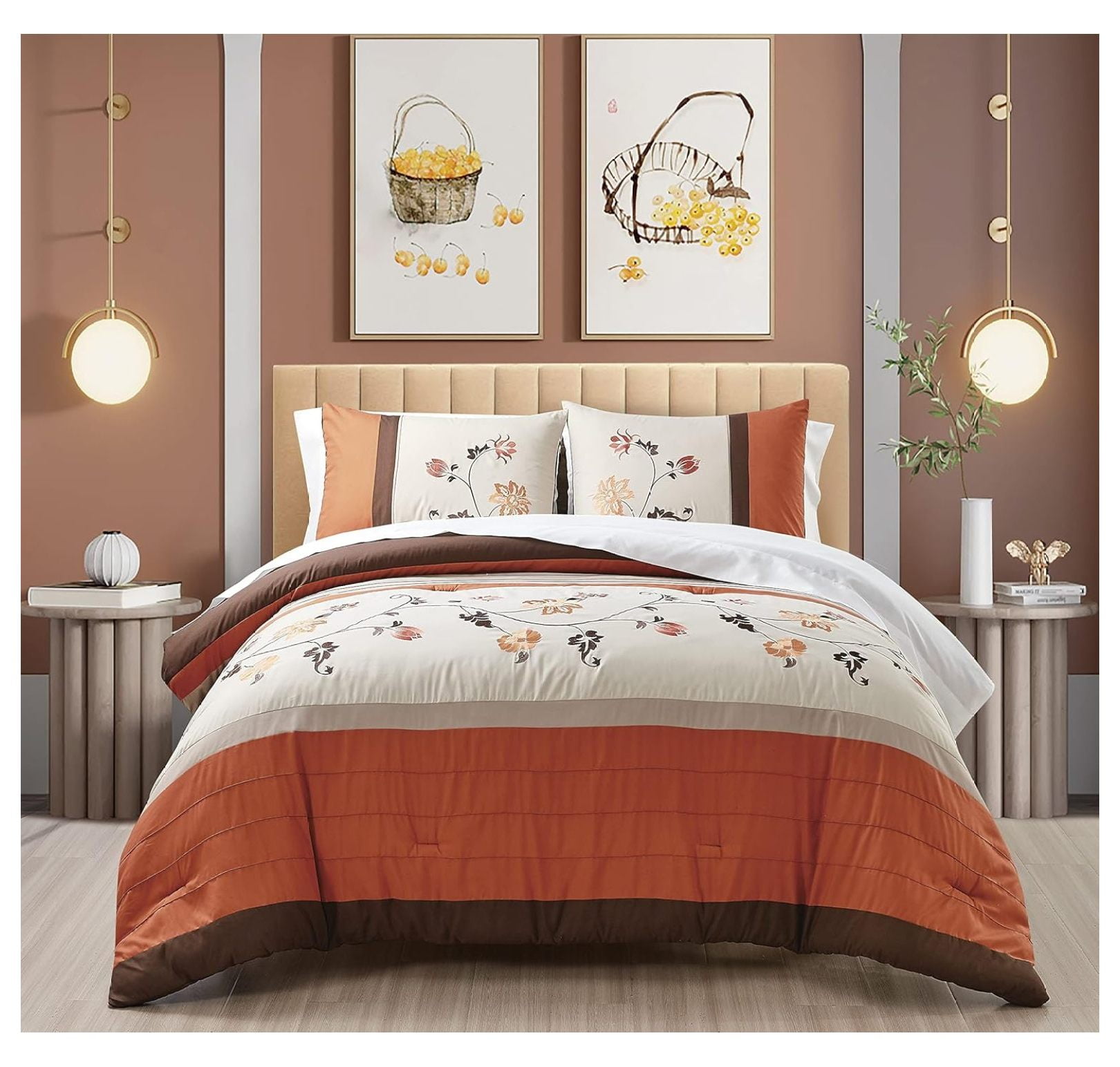 Daphne Bed in a Bag King 7-Piece Comforter Set with Sheets Luxury ...