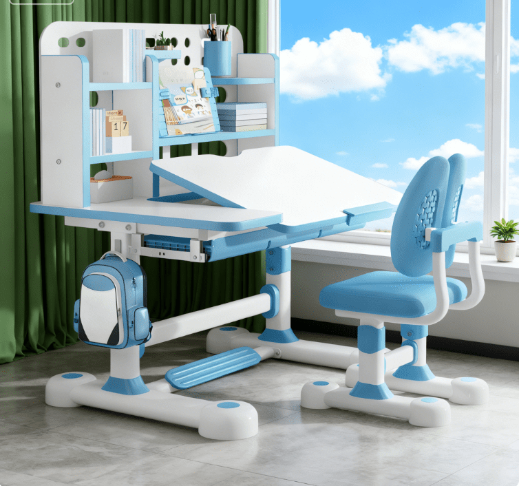 Dapmiu Adjustable Kids Desk Chair Set, Widened Panel & Scientific Zones ...