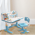 Dapmiu Kids Adjustable Study Desk Chair Set - Cartoon Design, Sturdy ...