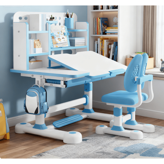 Dapmiu Kids Grow-with-Me Study Desk, Multi-Angle Tilt Desktop, Flexible ...