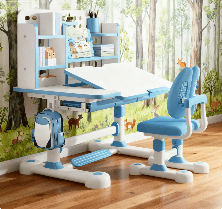 Dapmiu Large Desktop Kids Study Desk Chair, Flexible Height Adjustment ...