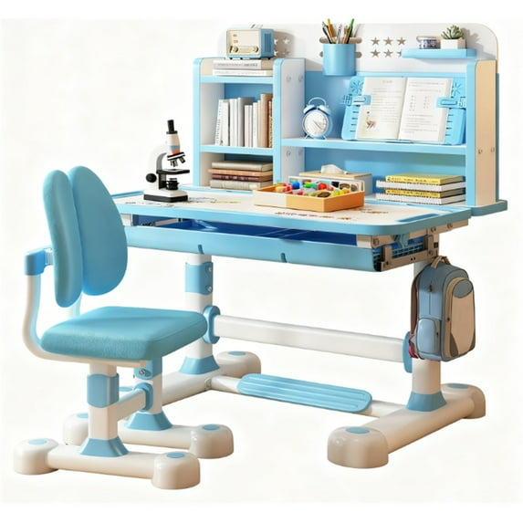 Dapmiu Posture Correction Kids Desk, 80CM Widened Desktop, Proper ...