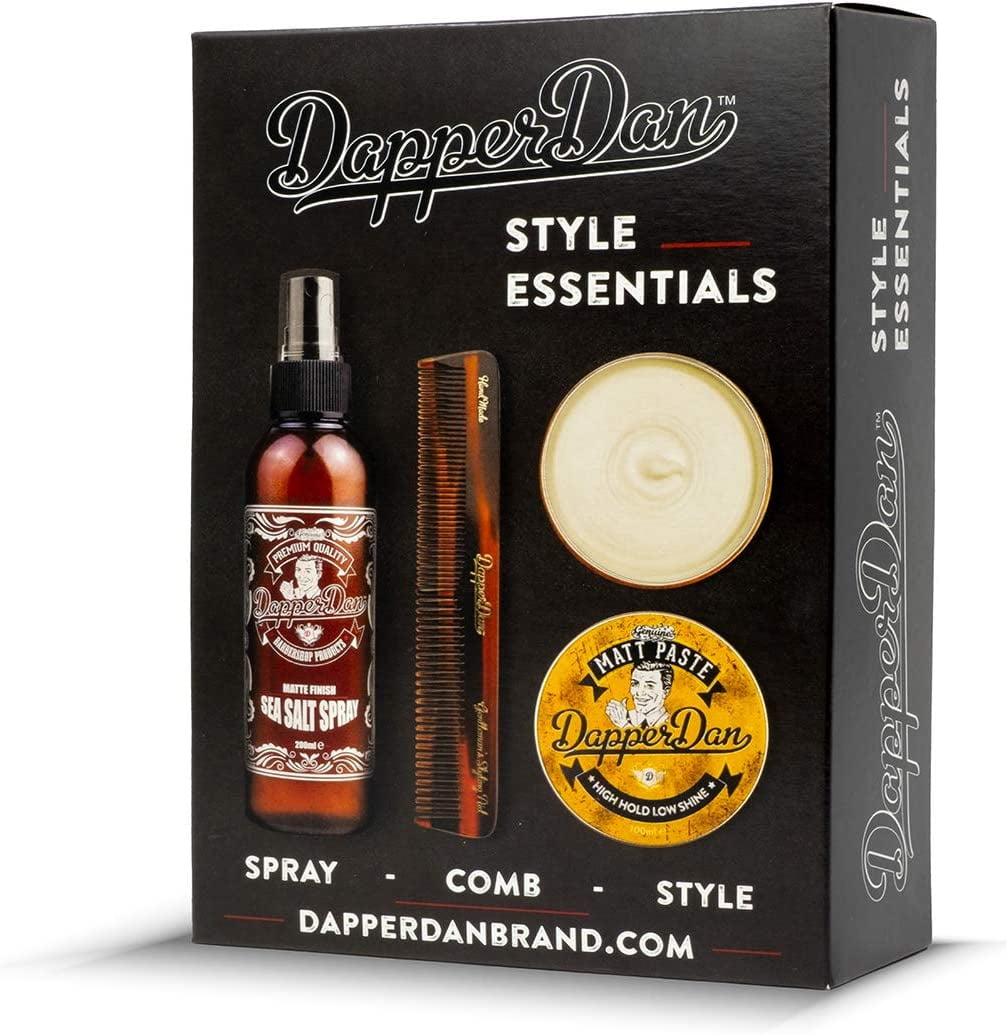 Dapper Dan Style Essentials Gift Pack, with Matt Paste 100ml, Sea Salt ...