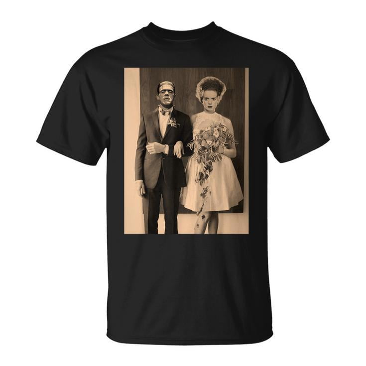 Dapper Frankenstein Wedding Day Monster Halloween T-Shirt, Classic ...