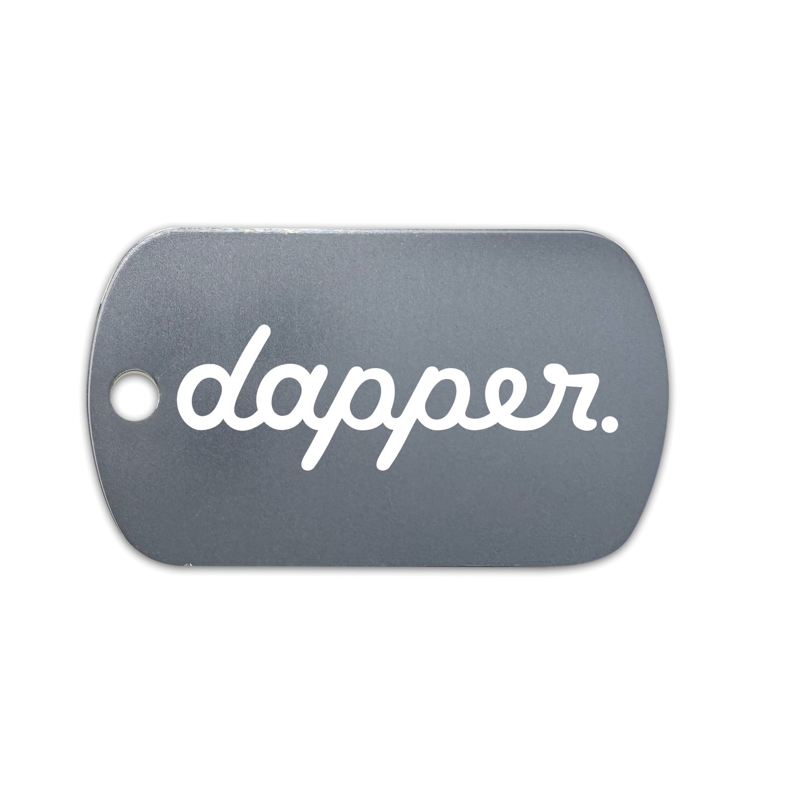 Dapper GI Dog Tag Aluminum Keychain slammed lowered jdm stance - Silver ...