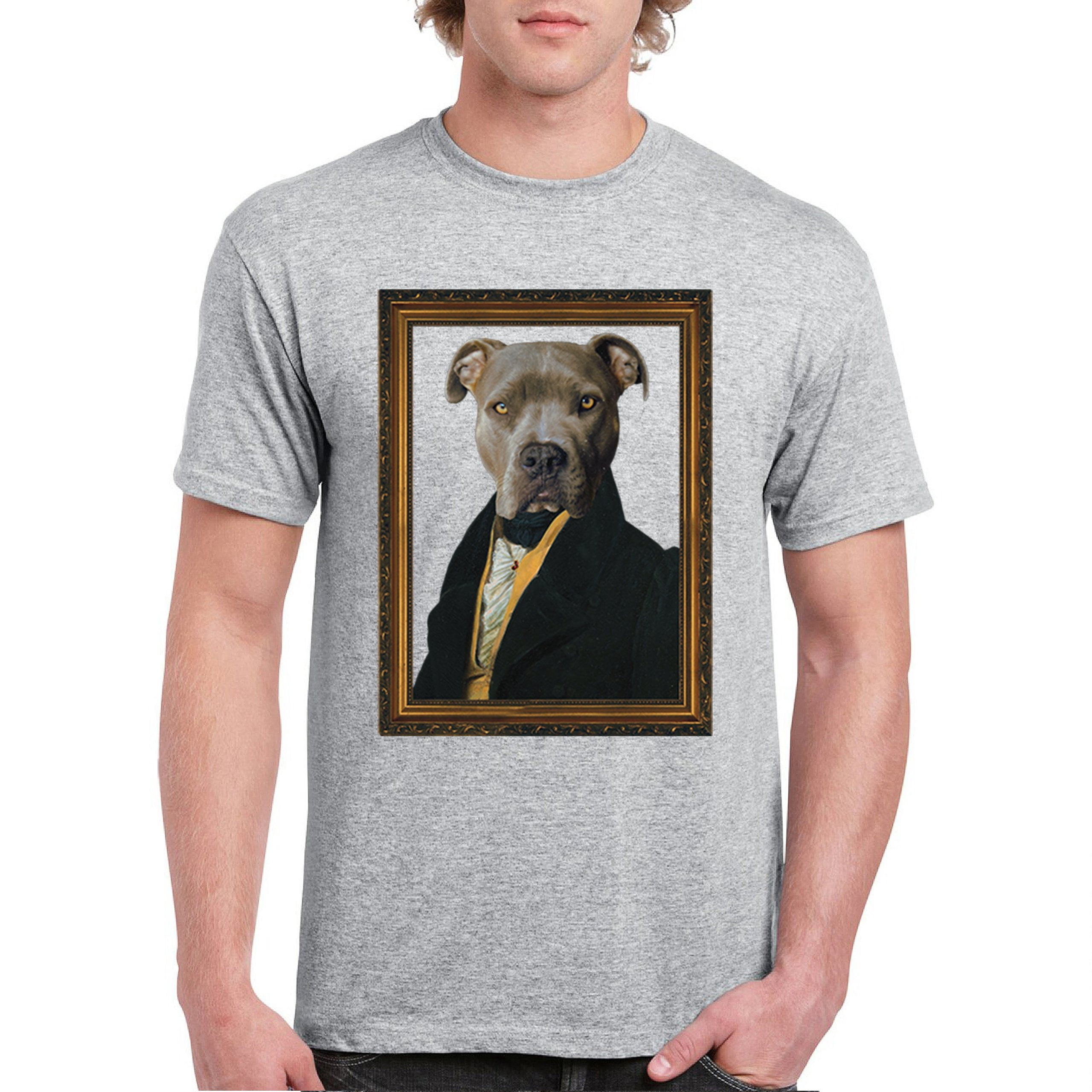Dapper Pittie T-shirt Funny Pit Bull Pet Owner Animal Lover Cute Dog ...