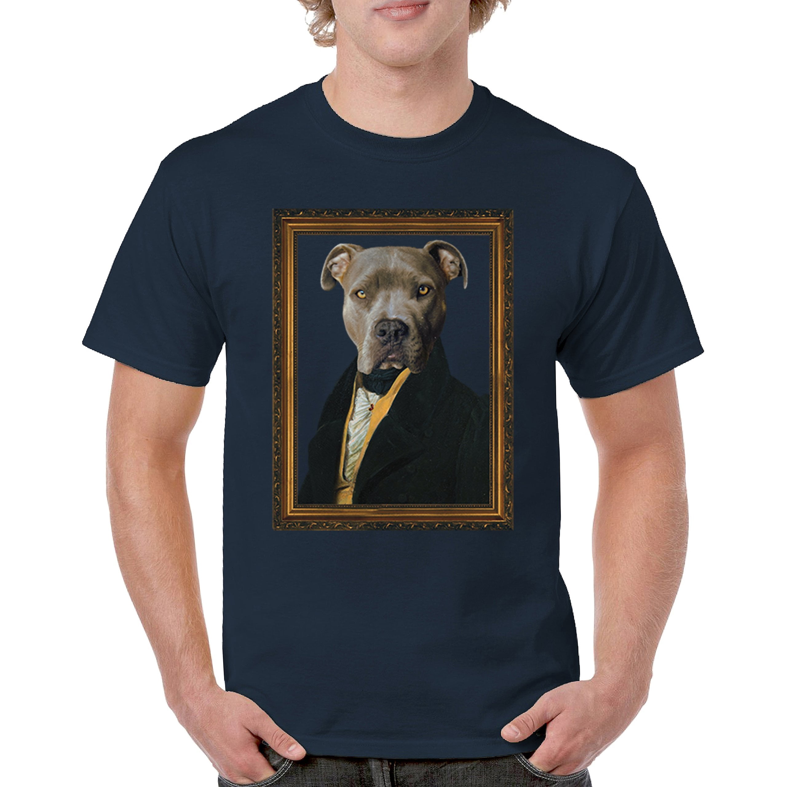 Dapper Pittie T-shirt Funny Pit Bull Pet Owner Animal Lover Cute Dog ...