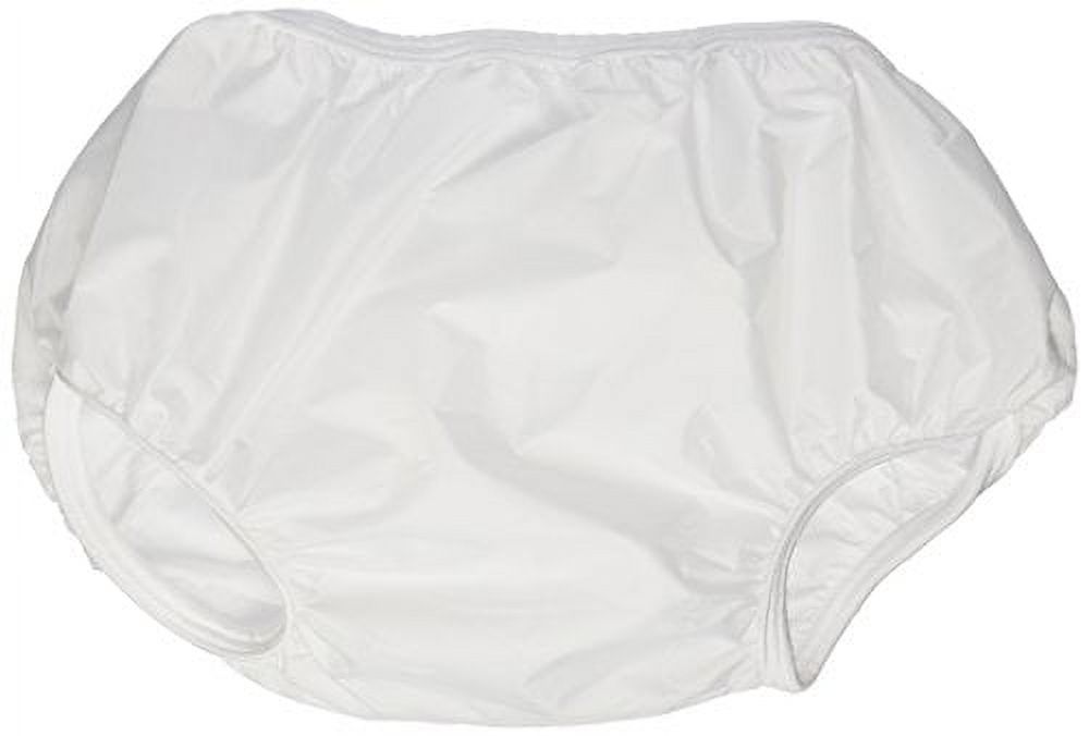 Dappi Waterproof 100% Nylon Diaper Pants, White, Large (Pack of 2 ...