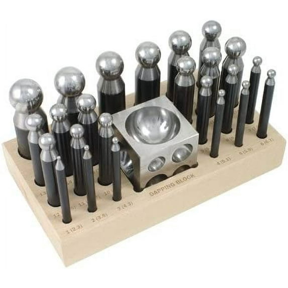 Dapping Set - 24 Punches and Block for Jewelry Making - - 25-617$$Art ...