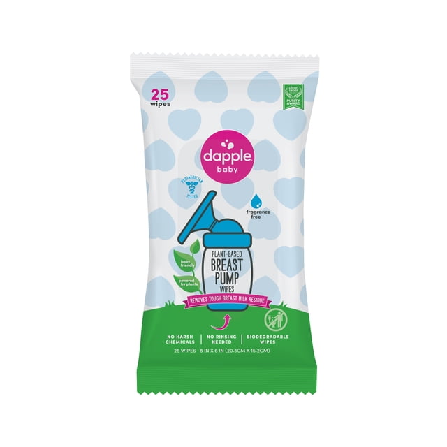 Dapple Baby Breast Pump Cleaning Wipes, Unscented, 1 Resealable Pack ...