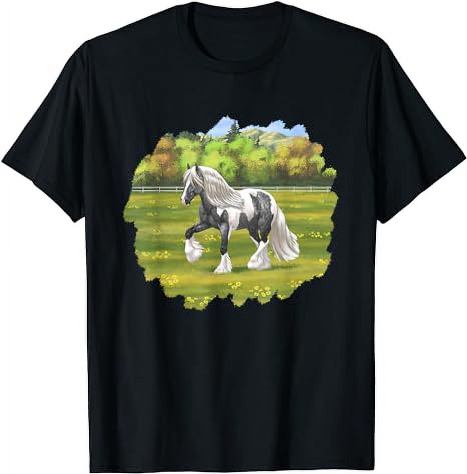 Dapple Gray Pinto Skewbald Gypsy Vanner Irish Cob Horse T-Shirt ...