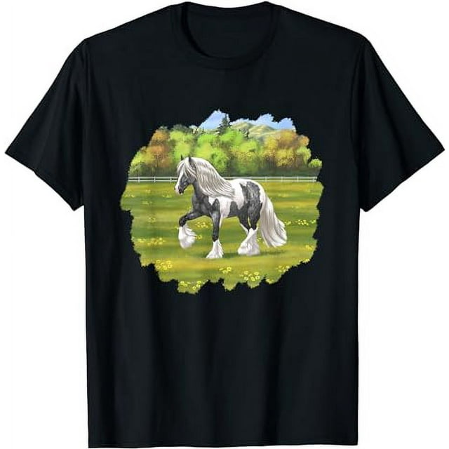 Dapple Gray Pinto Skewbald Gypsy Vanner Irish Cob Horse T-Shirt ...