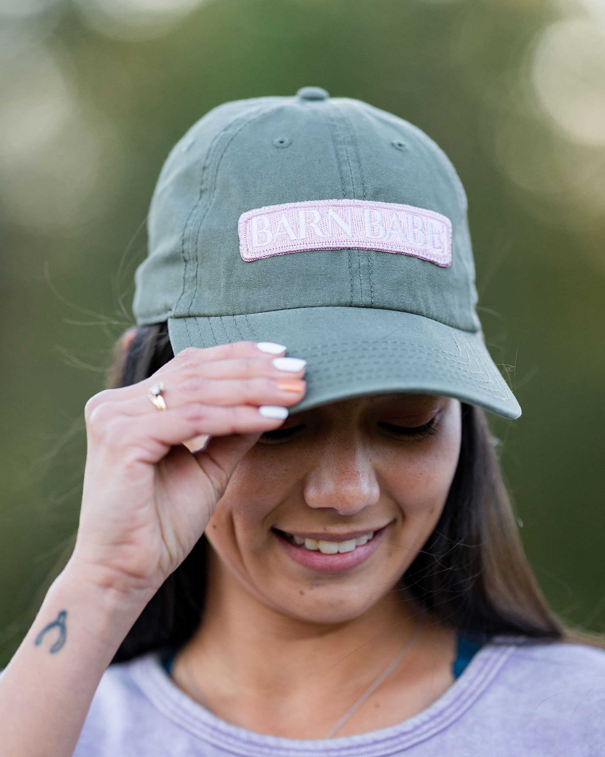 Dapplebay Barn Babe - Classic Barn Hat-Green/Pink - Walmart.com