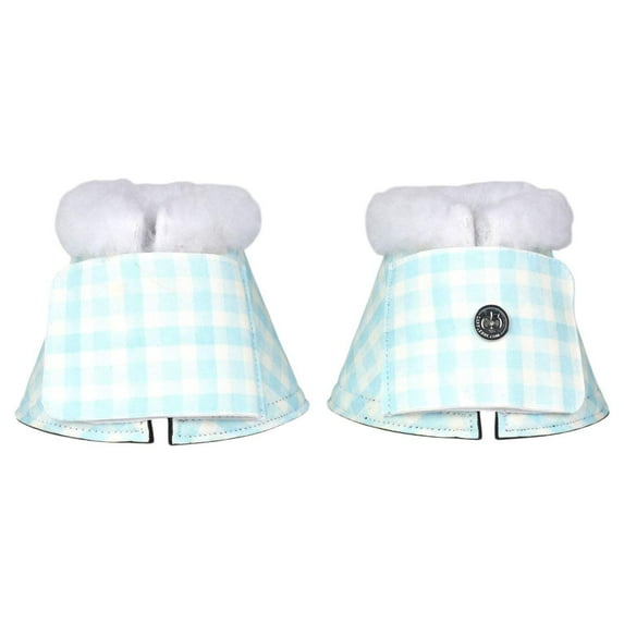 Dapplebay Gingham Bell Boots-Blue/White - Walmart.com