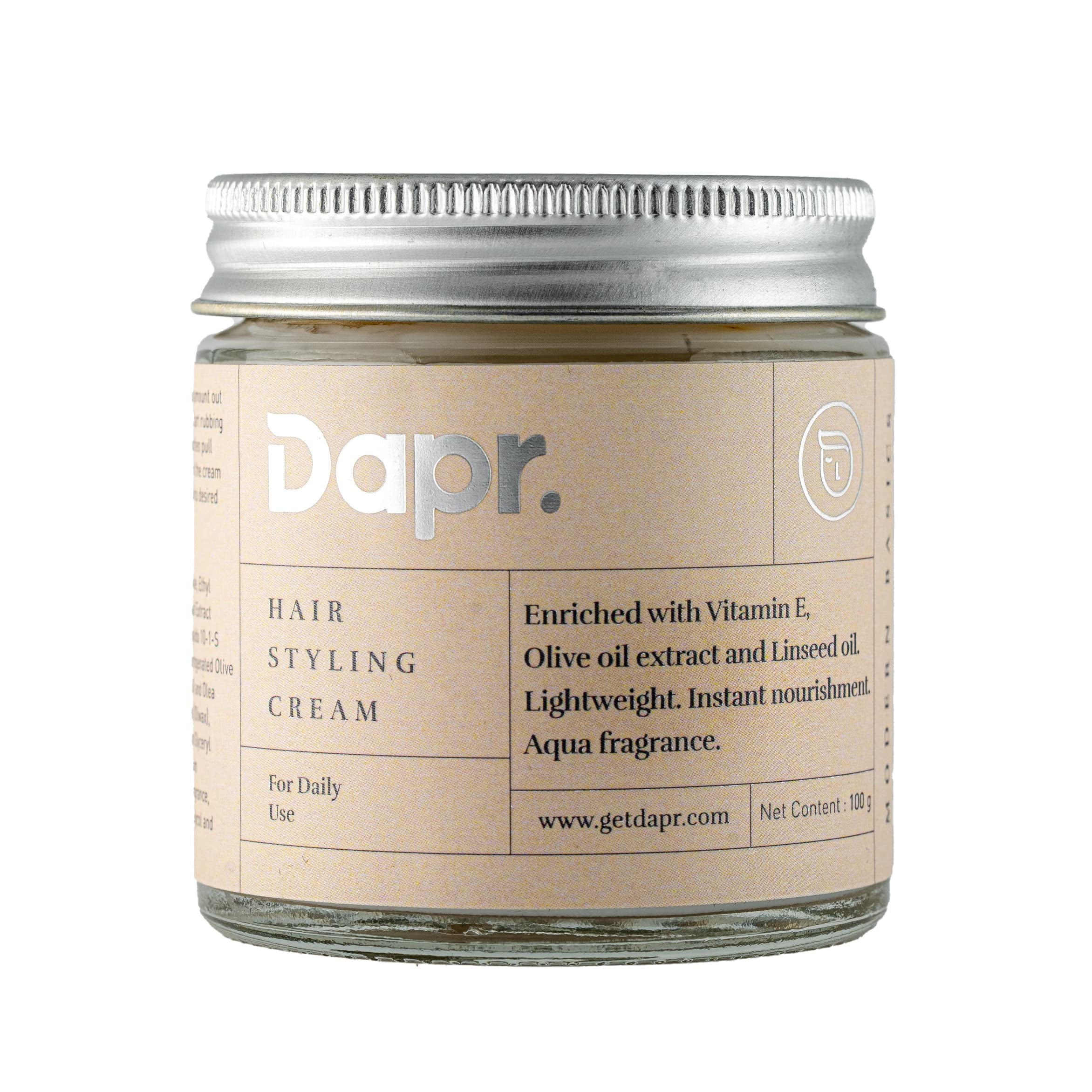 Dapr. Hair Styling Cream (100 Grams) For Daily Use | Enriched With ...