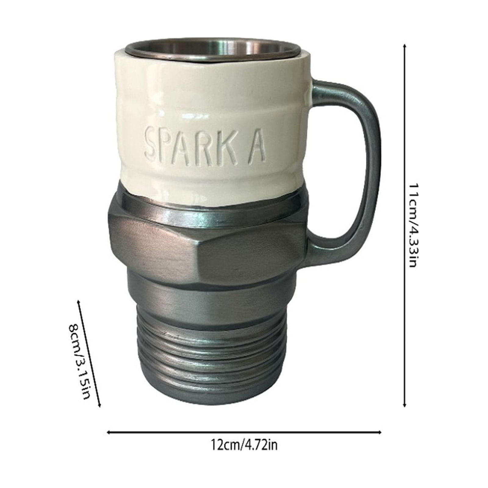 Daqian Double Wall Insulated Mug Spark Plugs Design Ceramic Coffee Mug ...