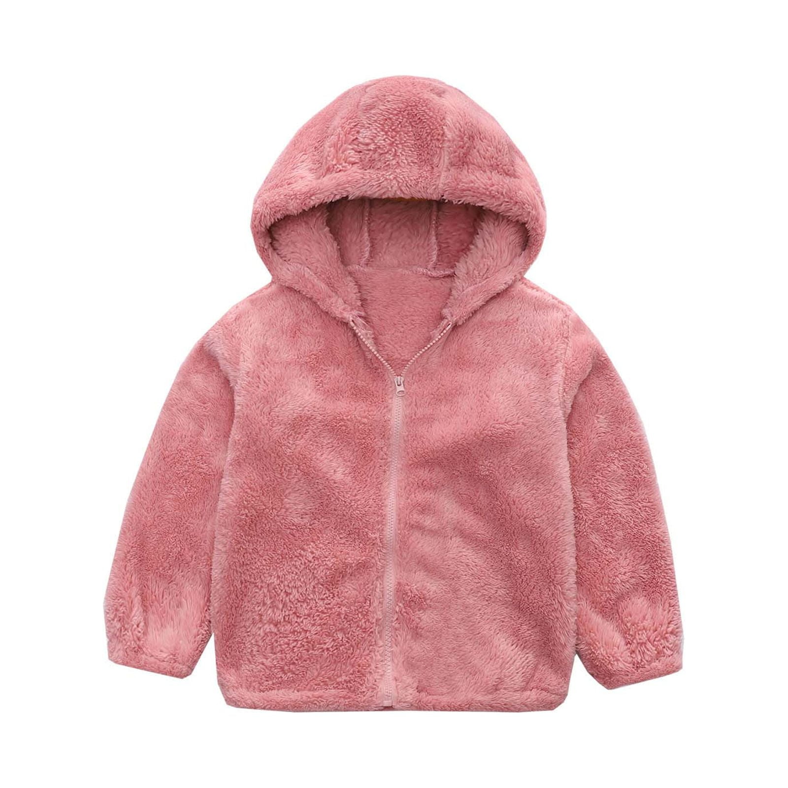 Daqian Lightweight Jackets for Girls Children's Fleece Hooded Wool Coat ...