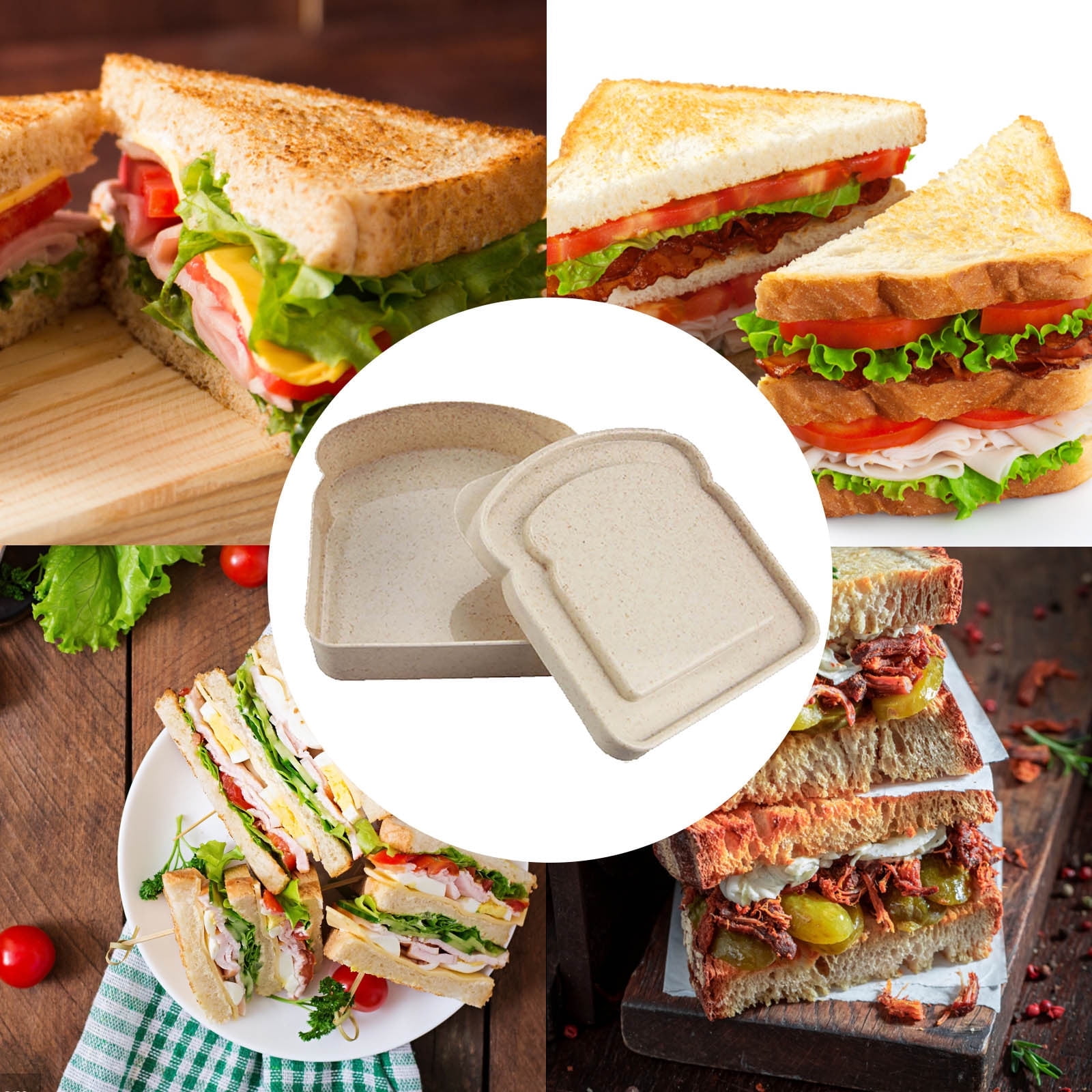 Daqian Storage Sandwich Containers Or Adult Lunch 2L for On Go Meal ...