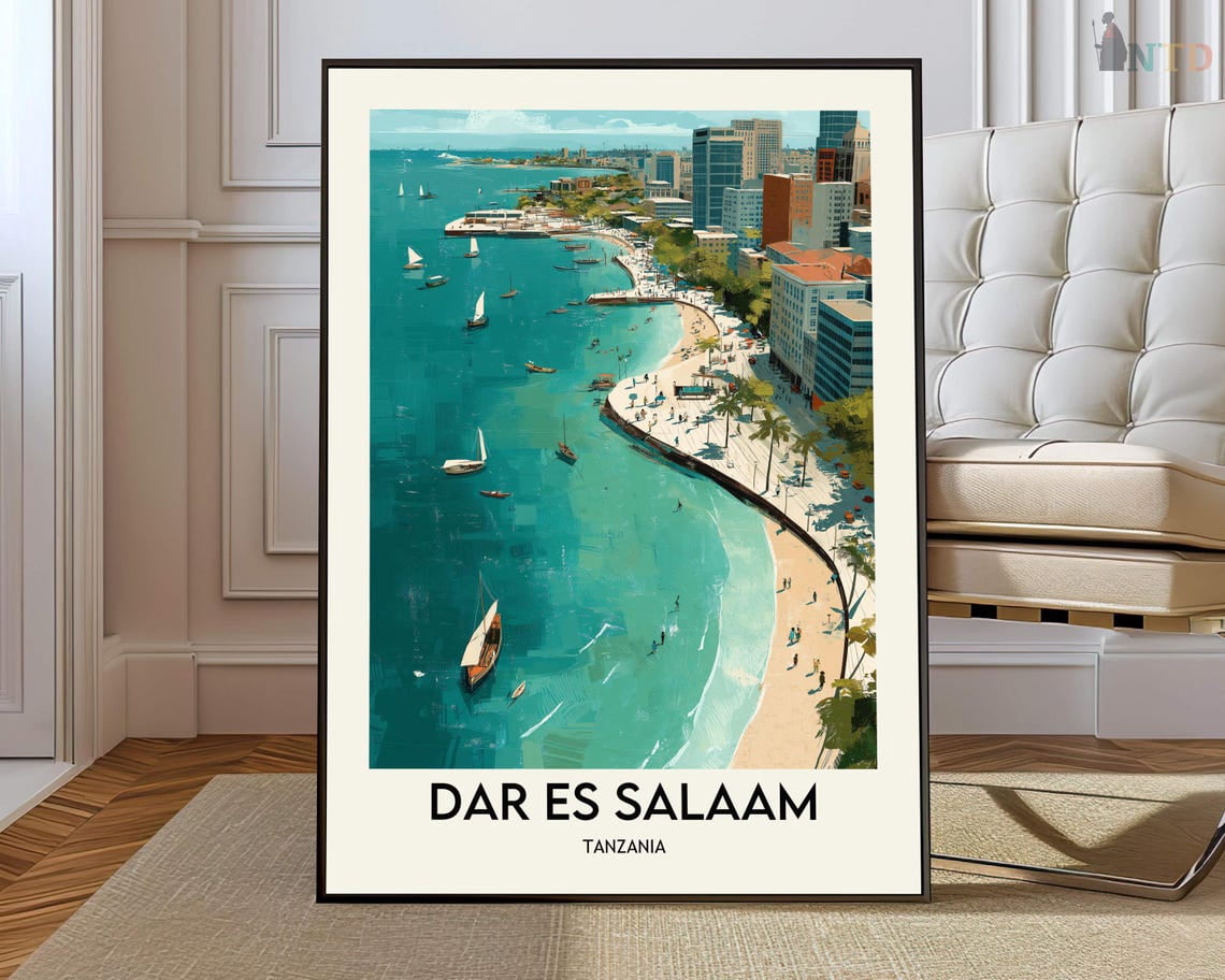 Dar es Salaam Tanzania Cityscape Wall Art Travel Decor Photo Print ...