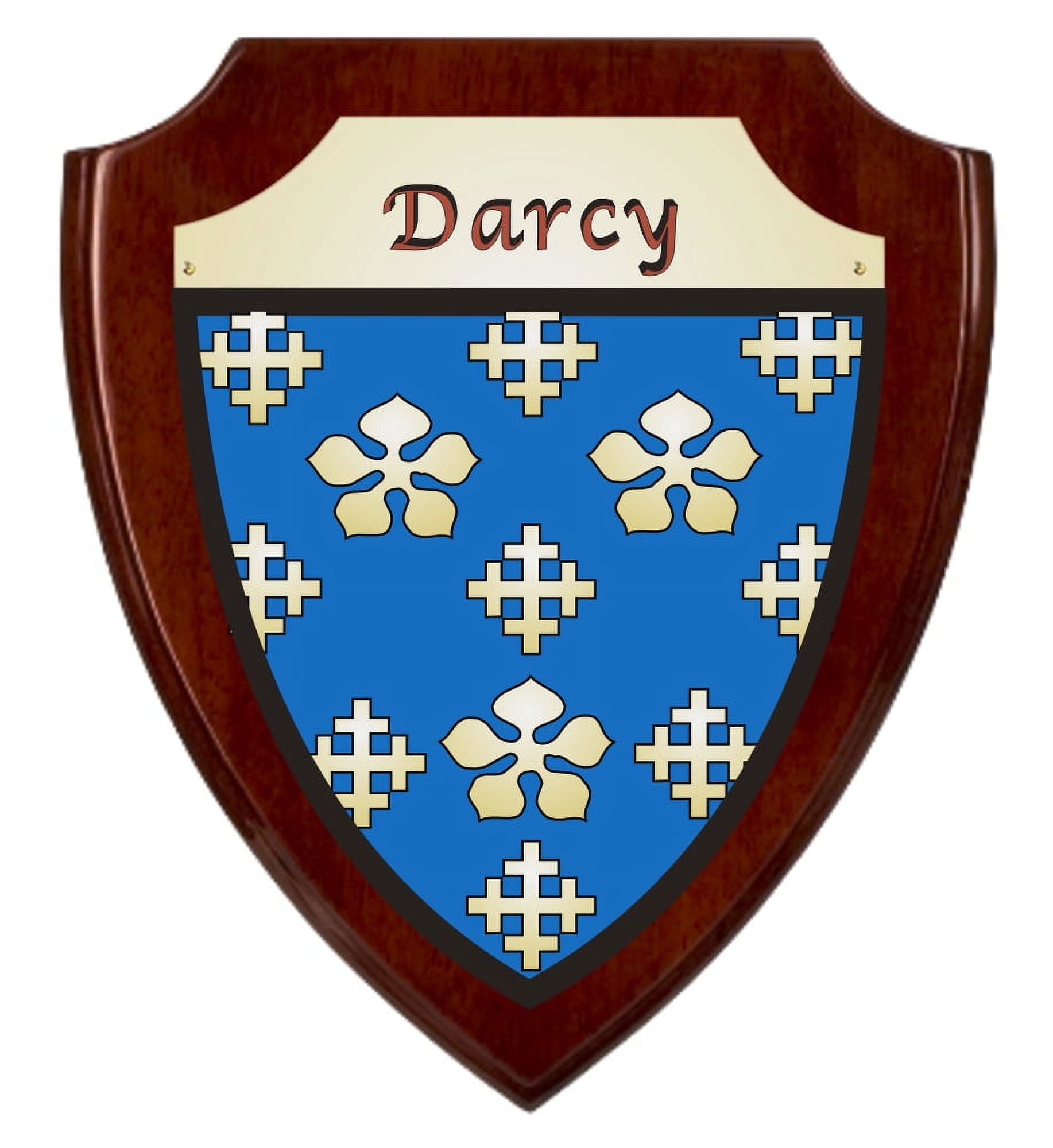 Darcy Irish Coat of Arms Shield Plaque - Rosewood Finish - Walmart.com