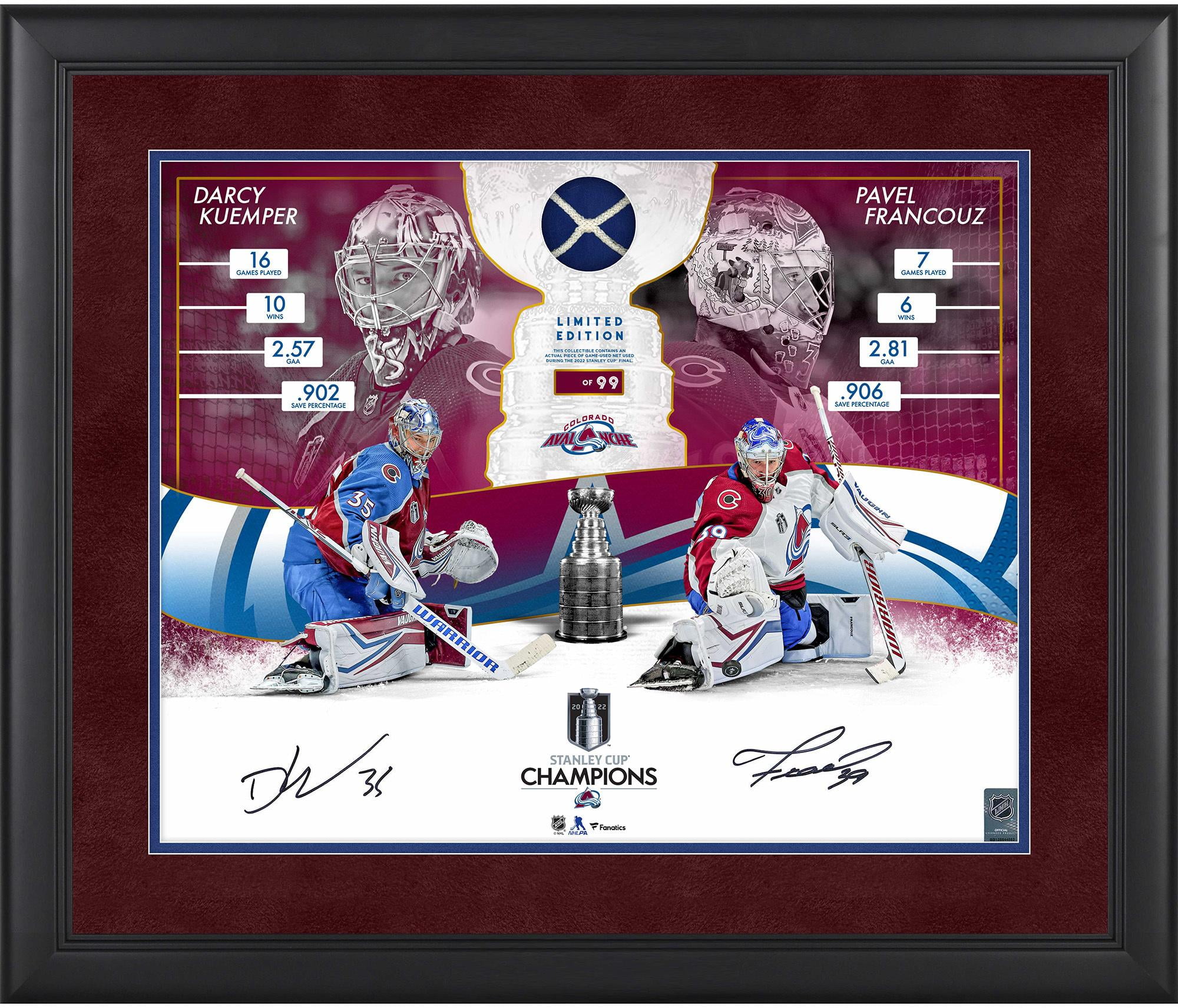 Darcy Kuemper and Pavel Francouz Colorado Avalanche Framed Autographed ...