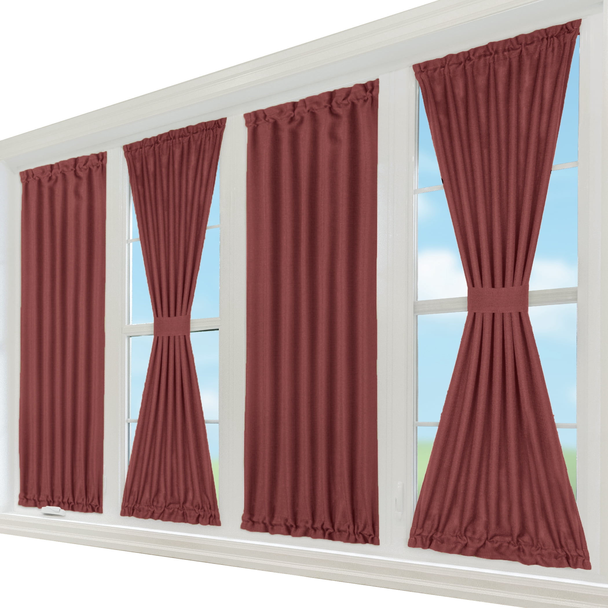 Darcy Rod Pocket Light Filtering Door Panel with Tieback - 25" x 40 ...