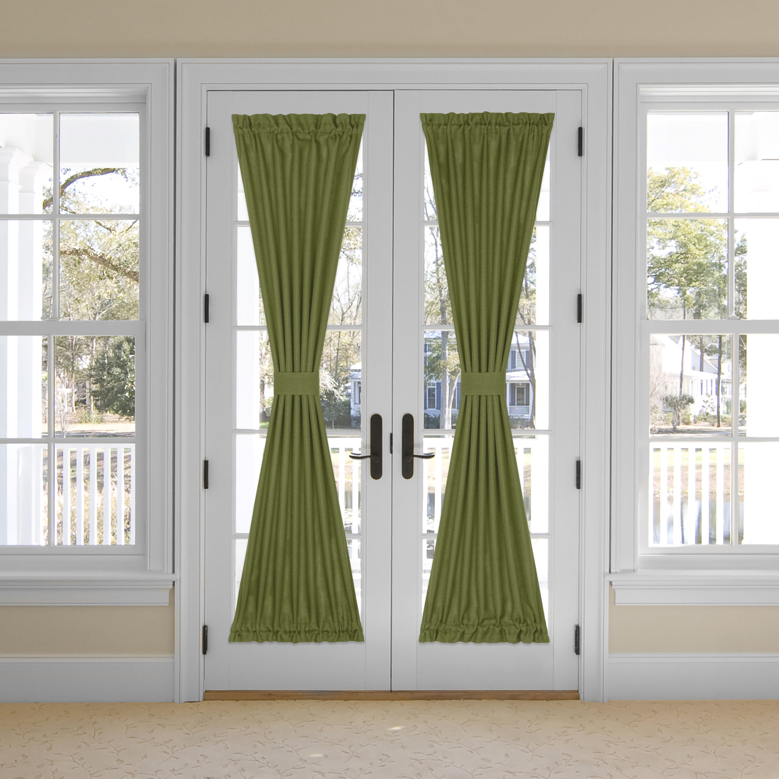 Darcy Rod Pocket Light Filtering Door Panel with Tieback - 25" x 72 ...