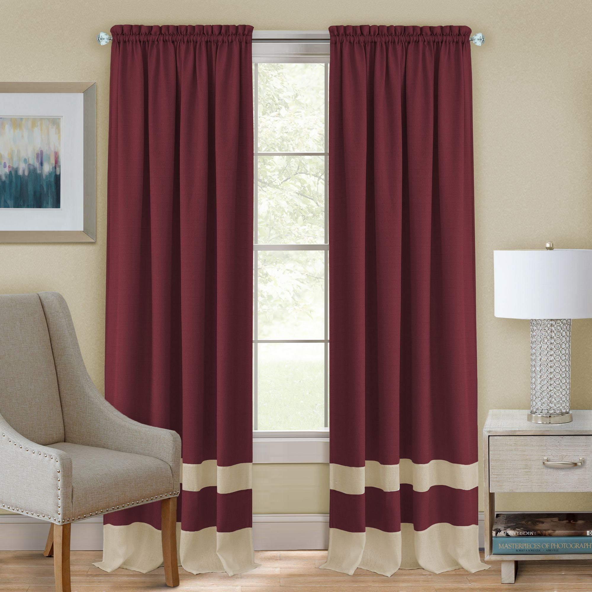 Darcy Rod Pocket Window Curtain Panel - Walmart.com