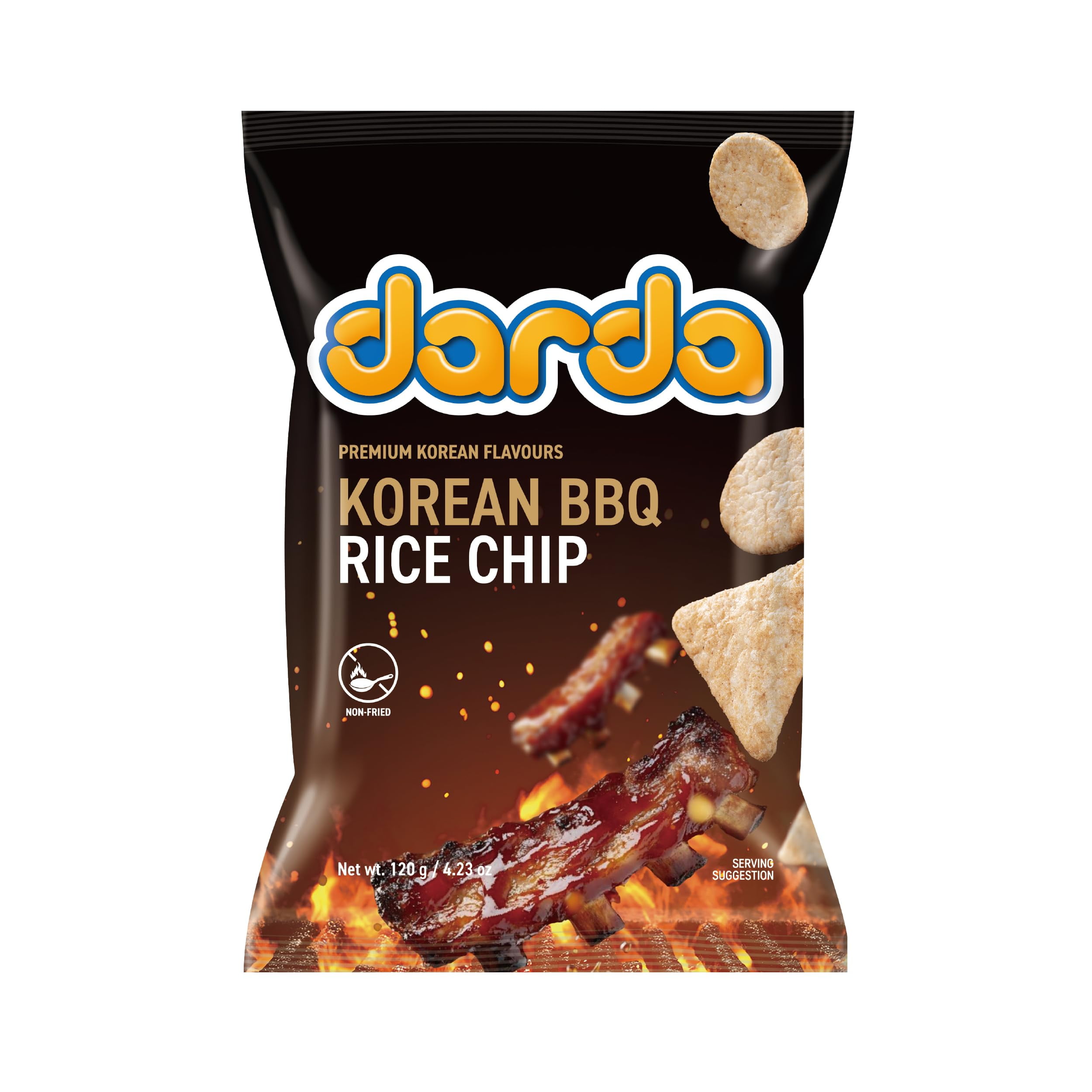 Darda Korean BBQ Rice IRF13 Chips - Air-Popped Korean Snacks, Crispy ...