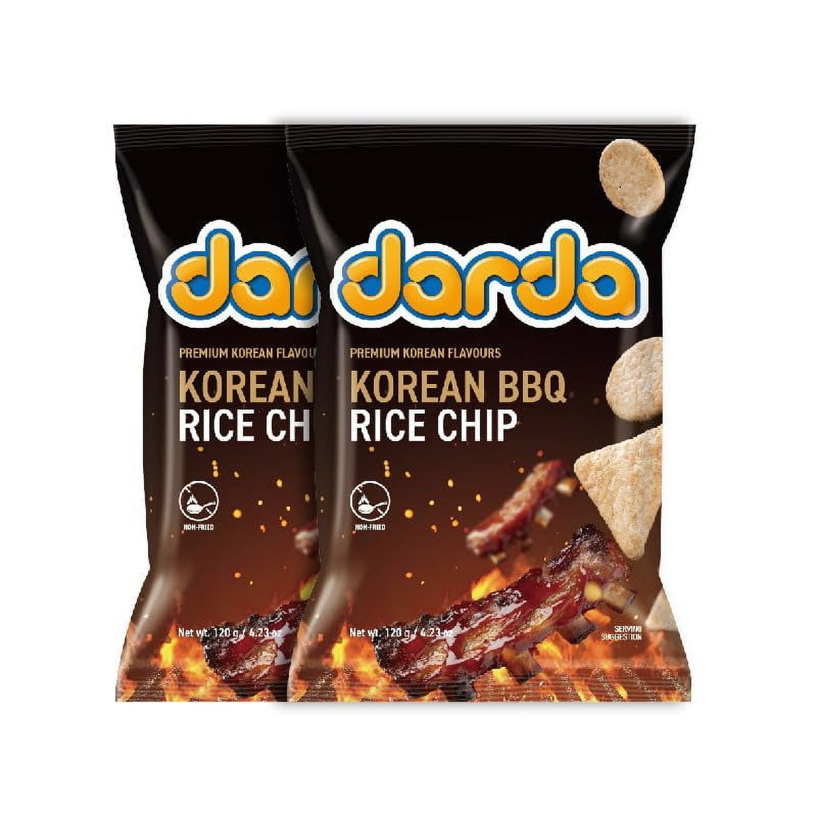Darda Korean BBQ Rice IRF13 Chips - Air-Popped Korean Snacks, Crispy ...