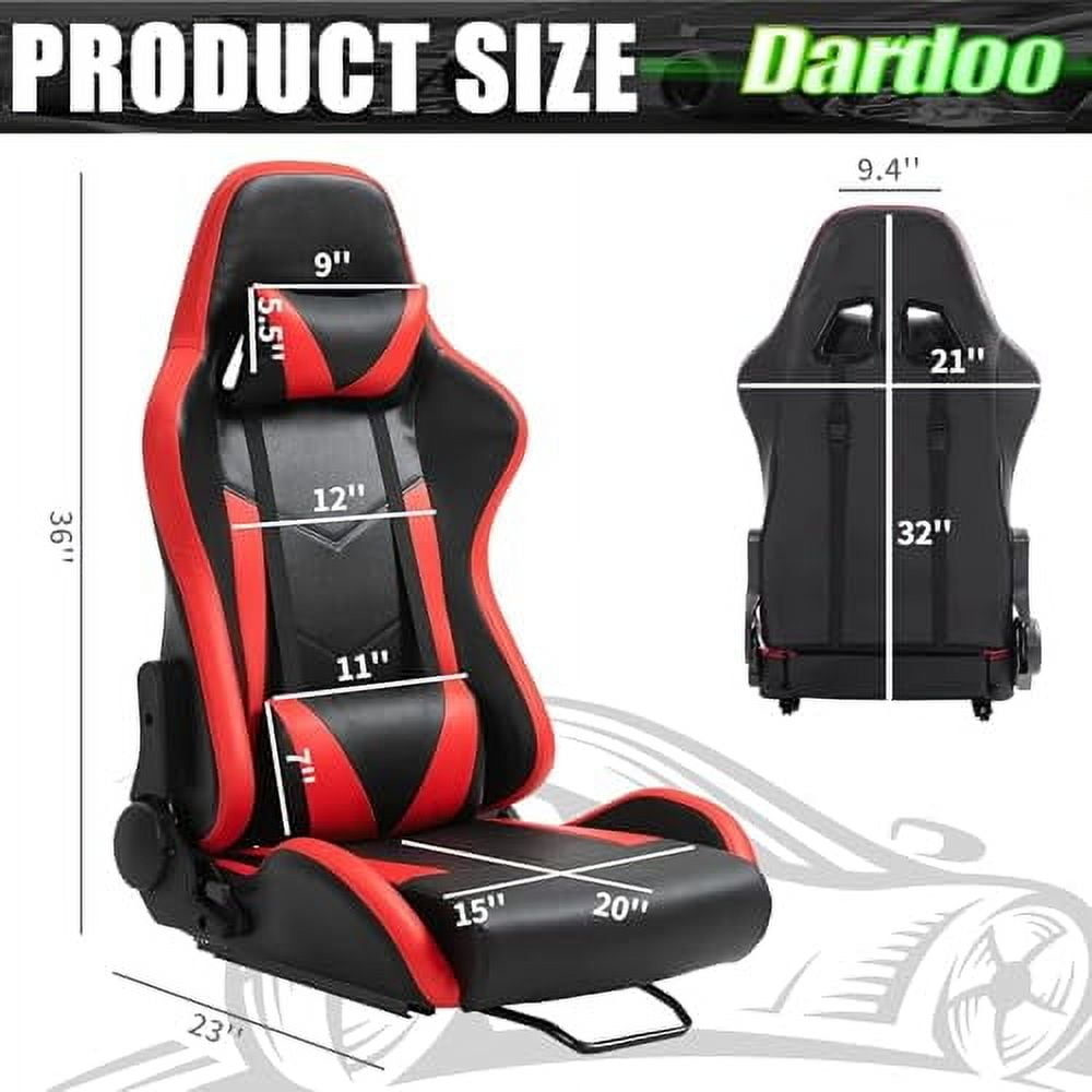 Dardoo Racing Gaming Bucket Seat with Adjustable Double Slide Adapt ...