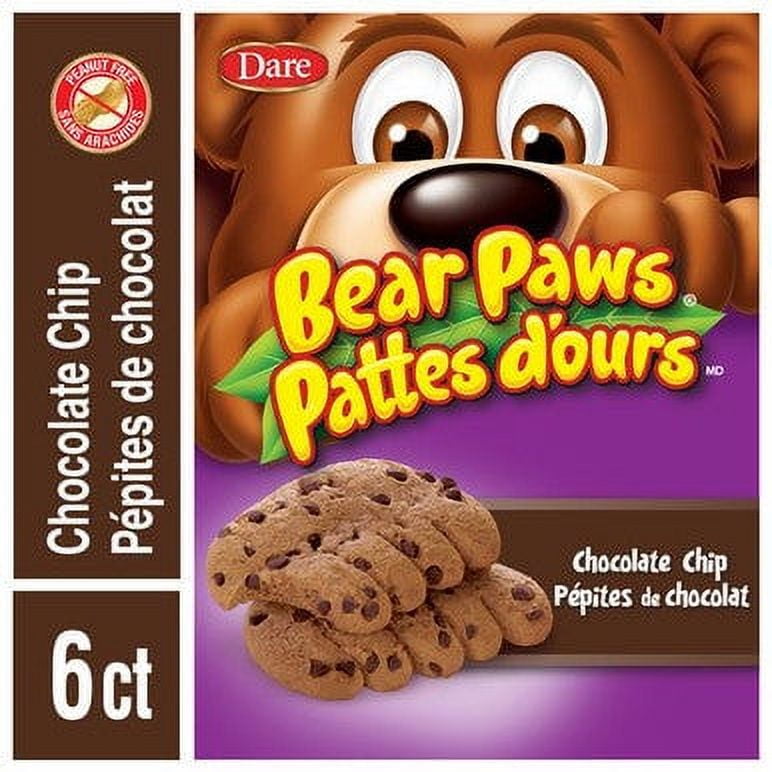 Dare Bear Paws Chocolate Chip Cookies, 240g/8.5oz.,12 Count, {Imported ...