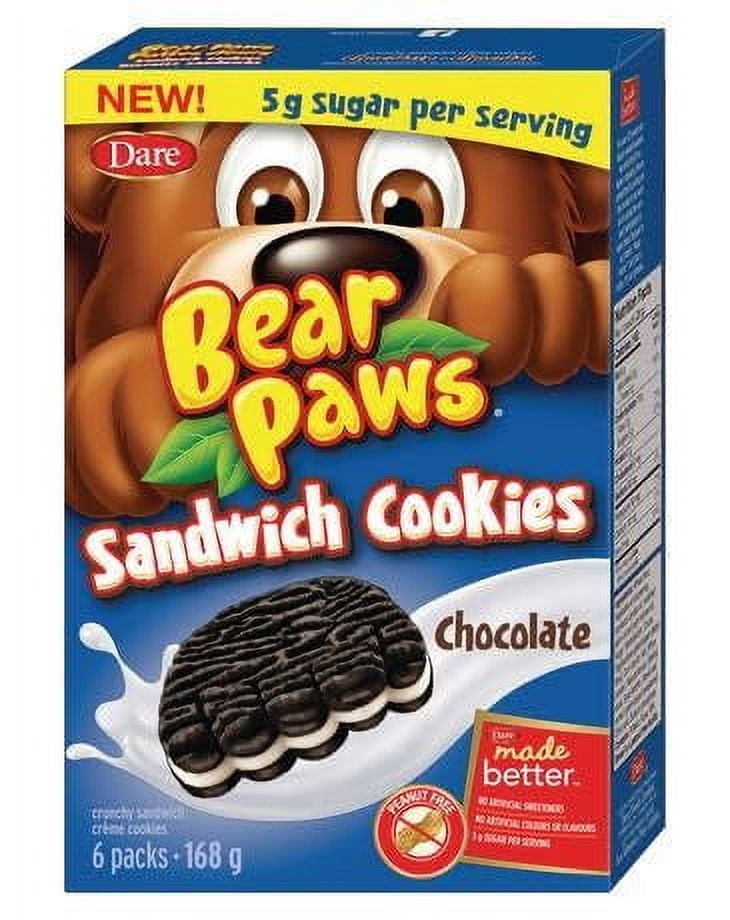 Dare Bear Paws Chocolate Sandwich Cookies, AIS1 168g/5.9oz, (Imported ...