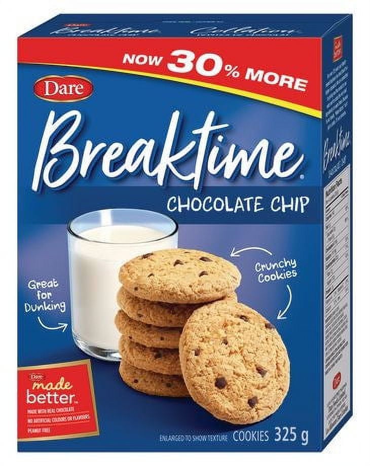 Dare Breaktime Chocolate Chip Cookies, 325g/11.5oz - Walmart.com