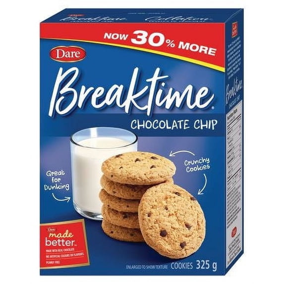 Dare Breaktime Chocolate Chip Cookies, 325g/11.5oz - Walmart.com