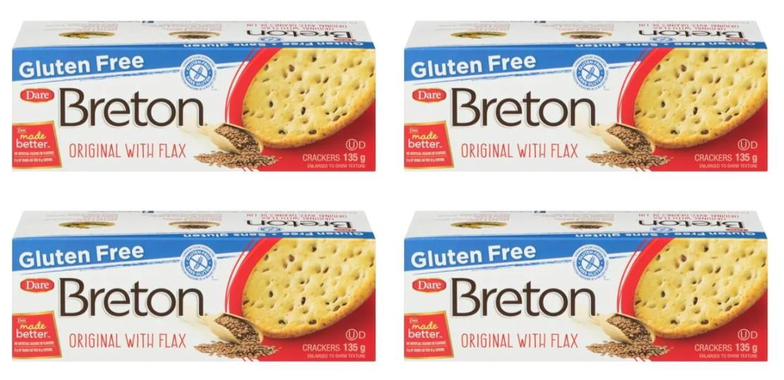 Dare Breton Gluten Free Original with Flax Crackers, 135g (4 Pack ...