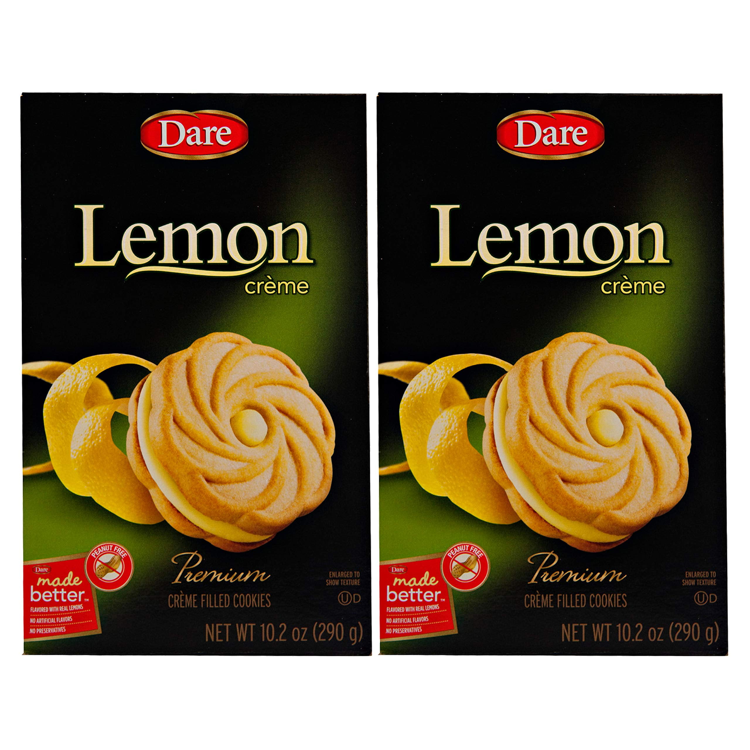 Dare Lemon Creme Cookies, 10.2 oz Pack of 12, Kosher Dairy, Crunchy ...