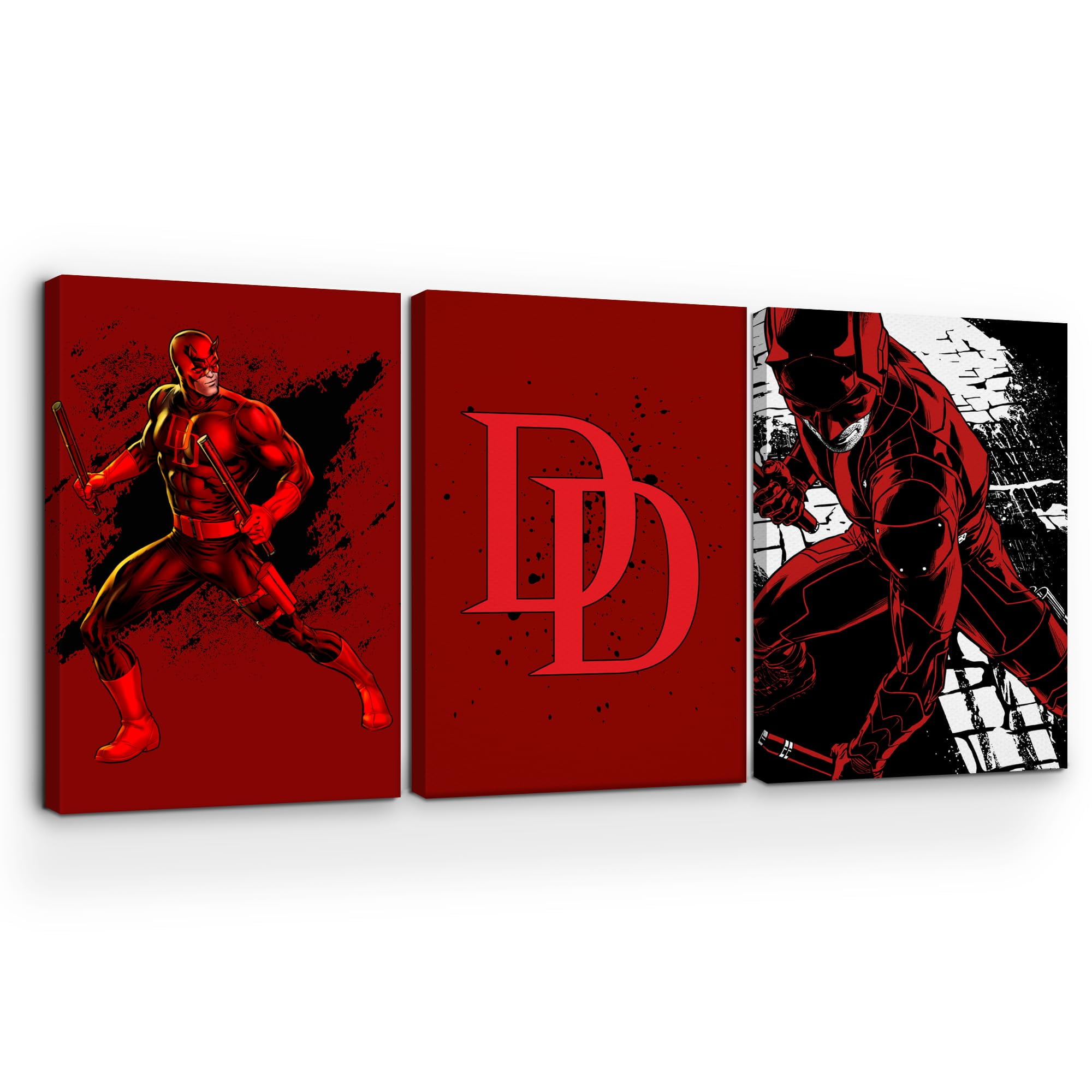 Dare Devil Canvas Wall Art by DreamController Set of 3 - 16x24 inches ...