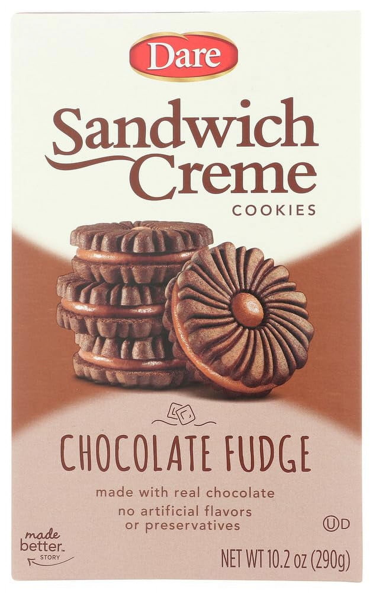 Dare Foods Fudge Chocolate AKF18 Creme Cookies 3 /10.2 oz Boxes ...