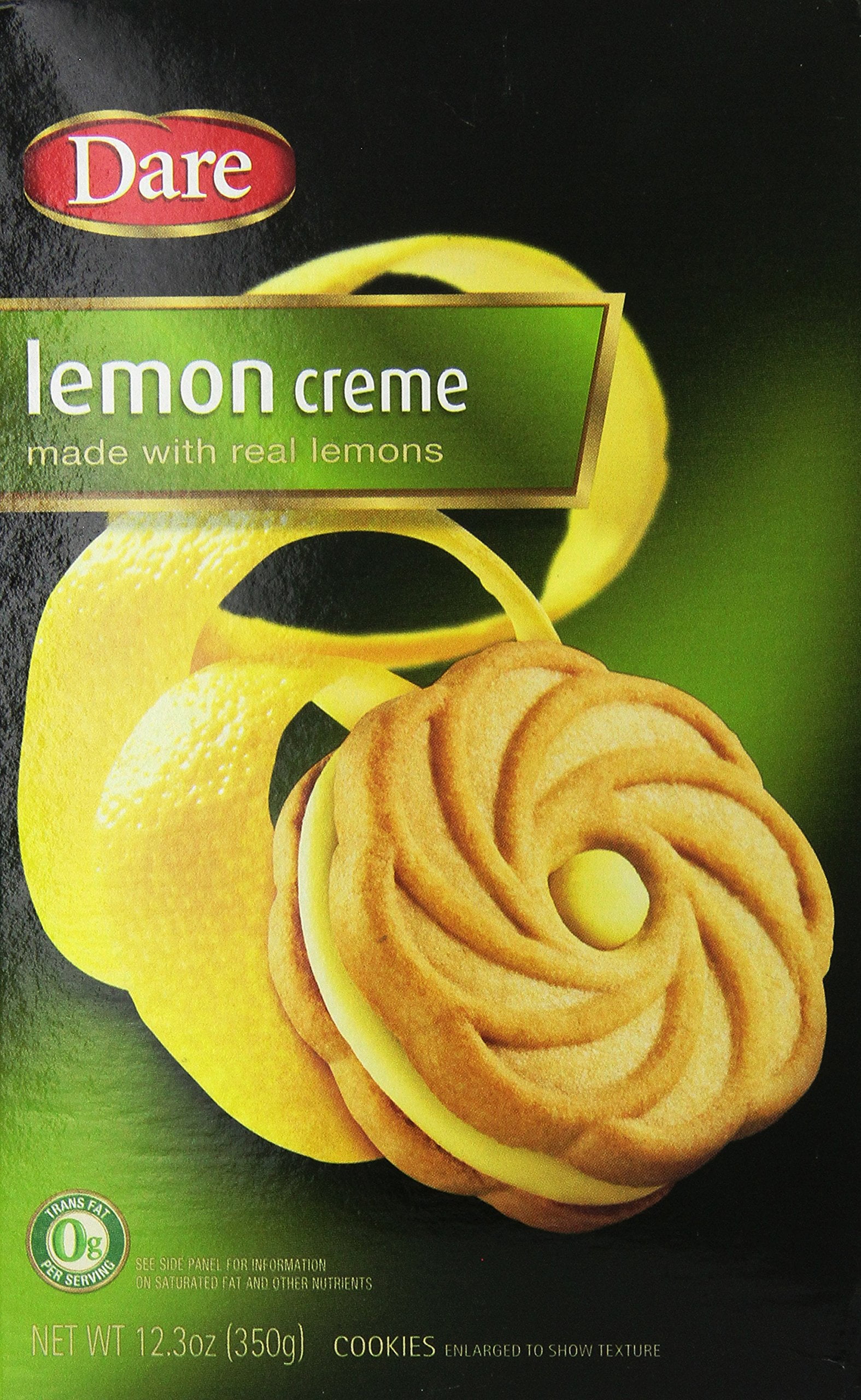 Dare, Lemon Creme Sandwich DMF15 Cookies, 12.3oz Box (Pack of 2) ((2 ...