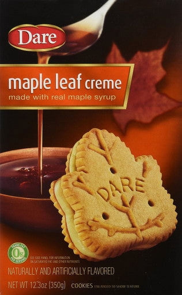 Dare Maple Leaf Creme Cookies Made with Real Maple Syrup 12.3 Oz ...