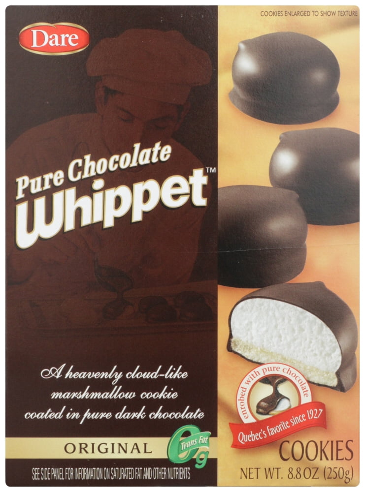 Dare Foods Original Pure Chocolate Whippet Cookies, Marshmallow Sweet ...