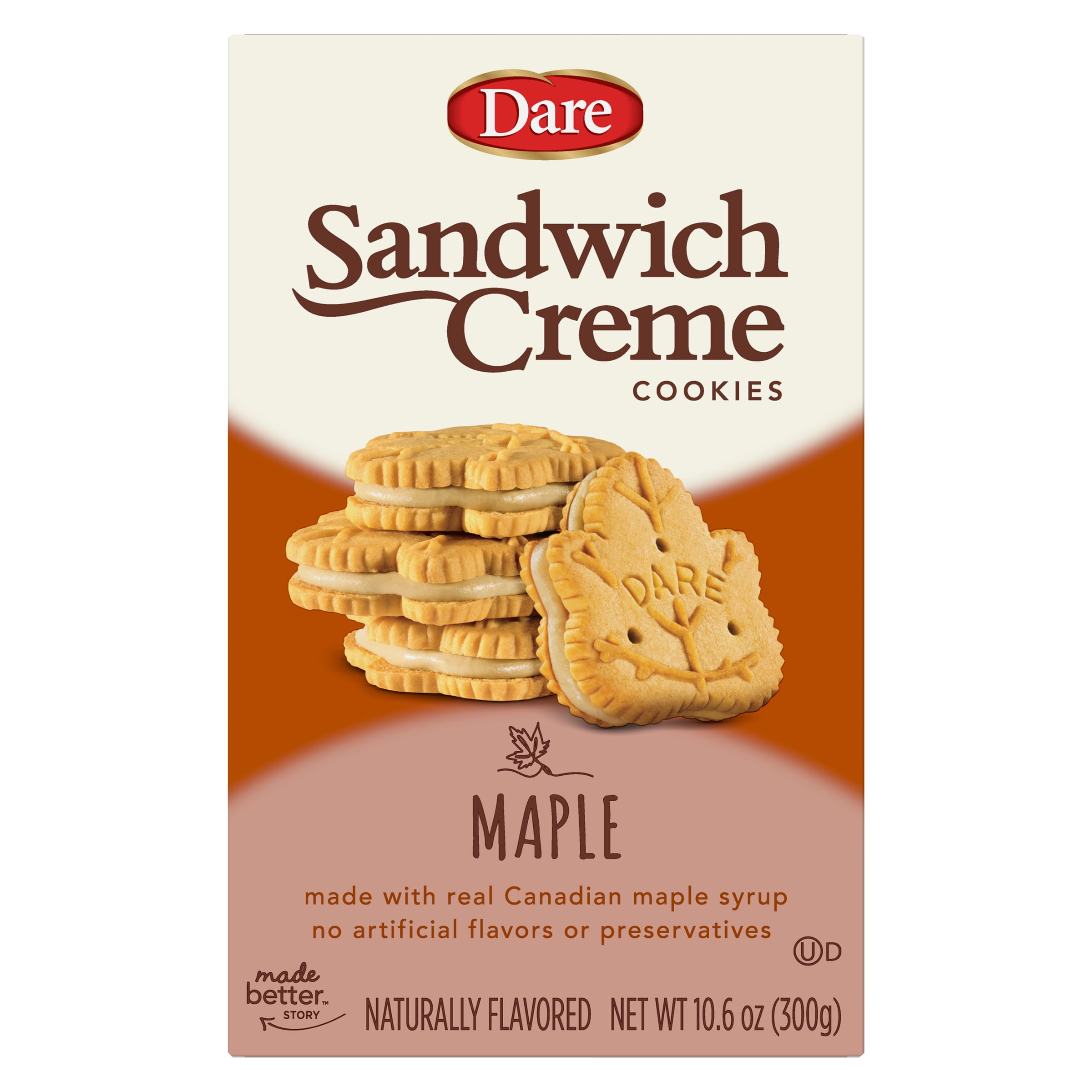 Dare Premium Authentic Maple Crème Flavored Cookies, Dairy Free, 0g ...