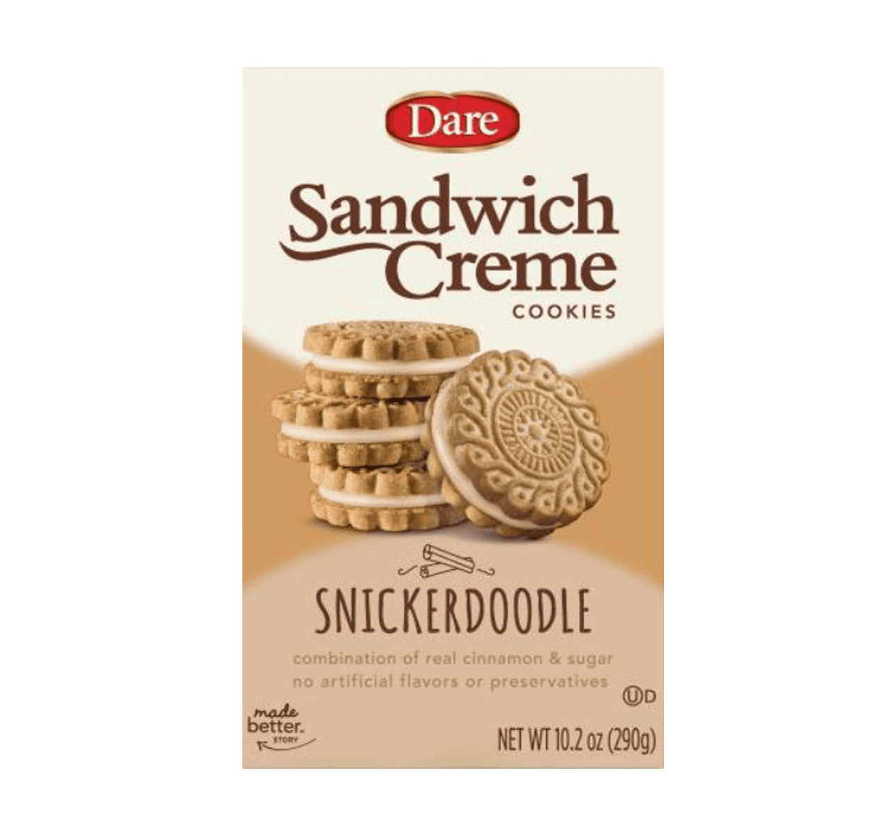 Dare Snickerdoodle Sandwich Creme Cookies, 3-Pack 10.2 oz. Boxes ...