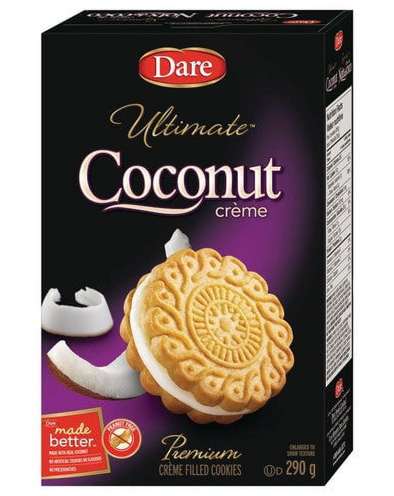 Dare Ultimate Coconut Creme Cookies, Real Coconut, 290g/10.2 oz ...