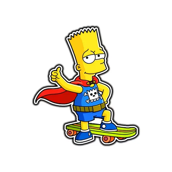 Daredevil Bart Waterproof Sticker Phone Decal Water Bottle Stickers Car ...