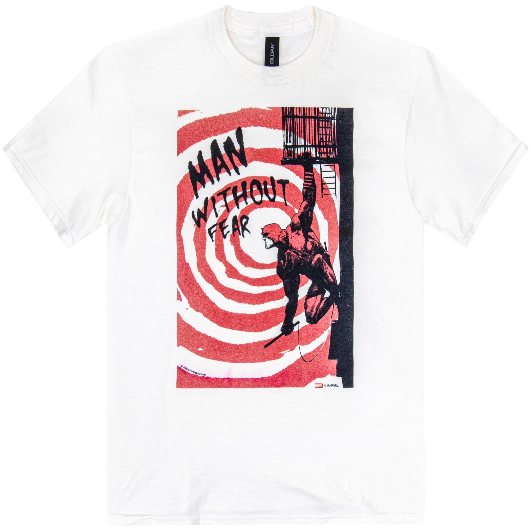 Daredevil Man Without Fear White T-Shirt-XLarge - Walmart.com
