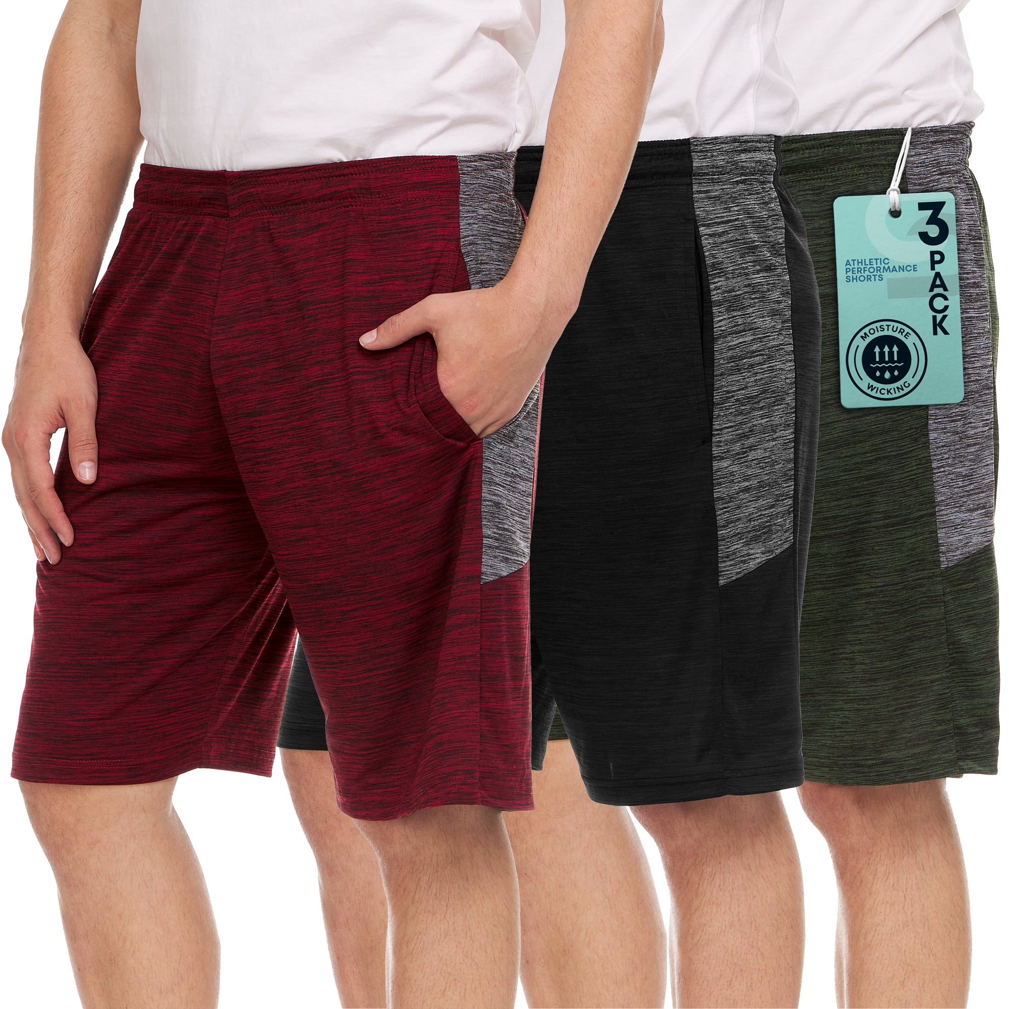 Daresay 3 Pack: Dry Fit Men's Athletic Shorts with Drawstring and ...